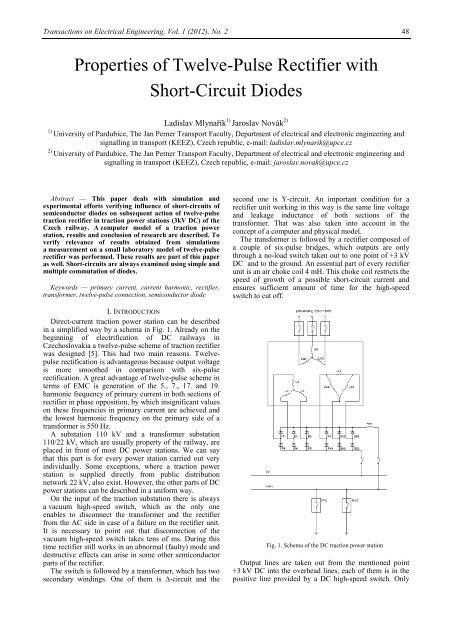 Properties of Twelve-Pulse Rectifier with Short-Circuit Diodes
