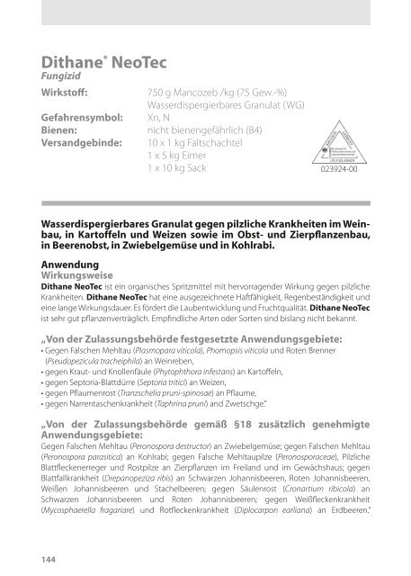 Dithane* NeoTec - Spiess-Urania
