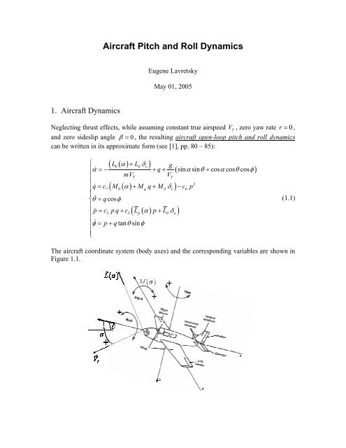 Short Period Dynamics Approximation and Control