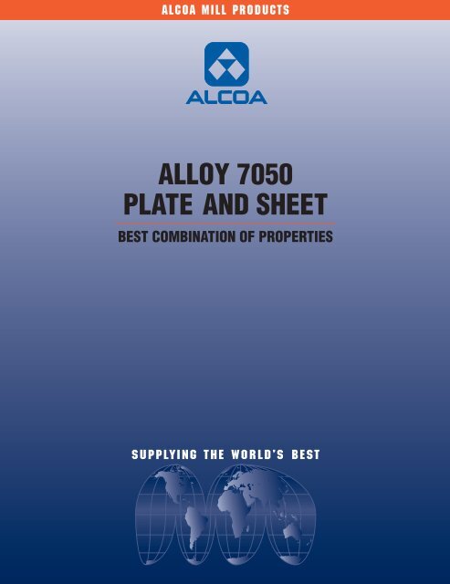 ALLOY 7050 PLATE AND SHEET - Alcoa