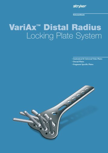 2.4 mm Variable Angle LCP Two-Column Volar Distal Radius Plate ...