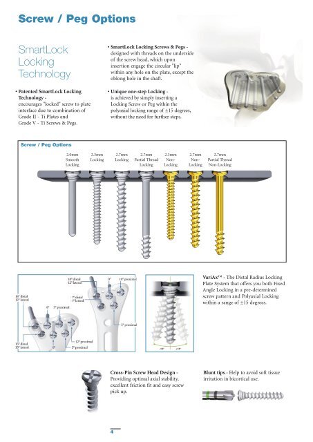 Screw / Peg Options Smart