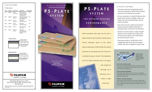 PS Plates - Fujifilm USA