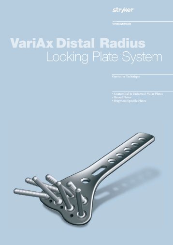 VariAx™ Distal Radius Locking Plate System