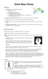 SHORT STORY ELEMENTS