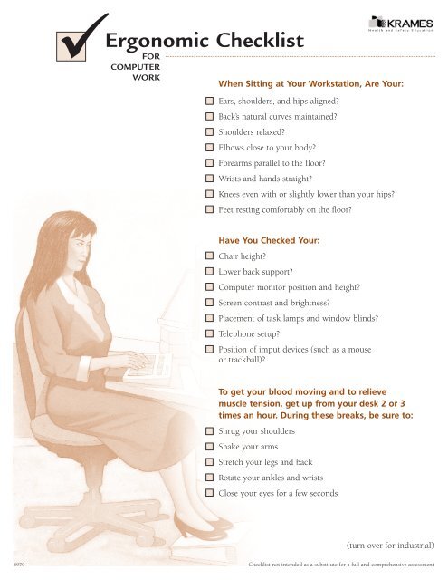 Ergonomic Checklist