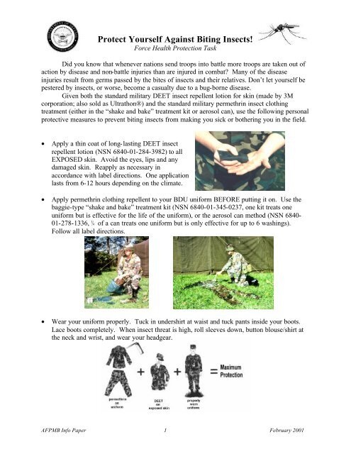 Protect Yourself - Armed Forces Pest Management Board