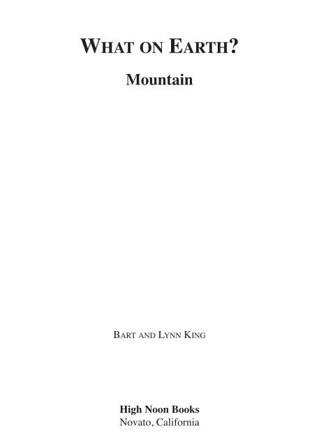 Sample Chapters - High Noon Books