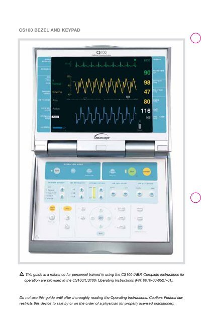 CS100 BEZEL AND KEYPAD Th