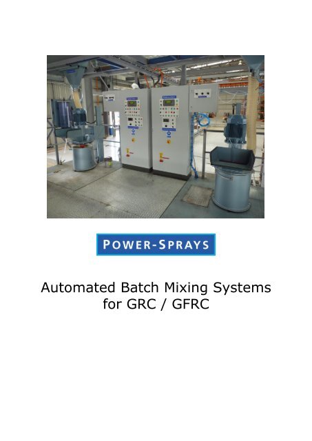 Automated Batch Mixing Systems for GRC / GFRC - Power-Sprays Ltd