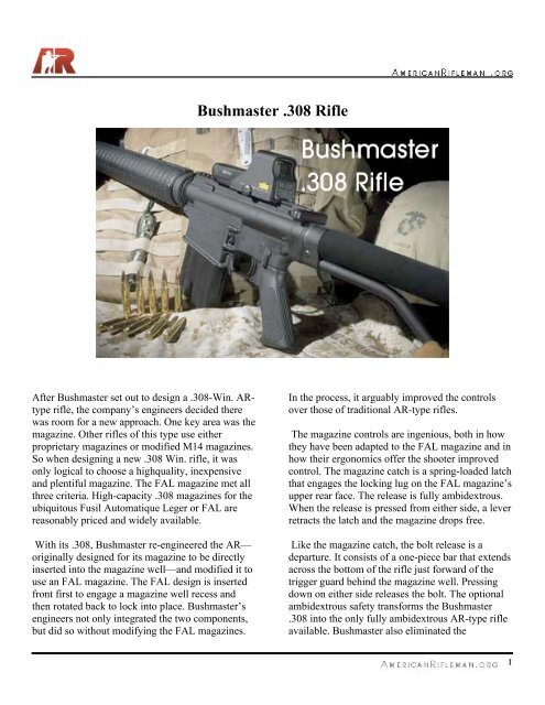 New Bushmaster 308