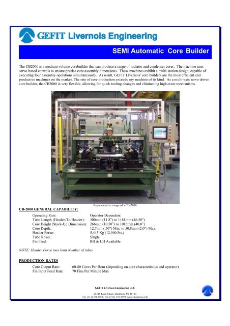 SEMI Automatic Core Builder - GEFIT Livernois Engineering
