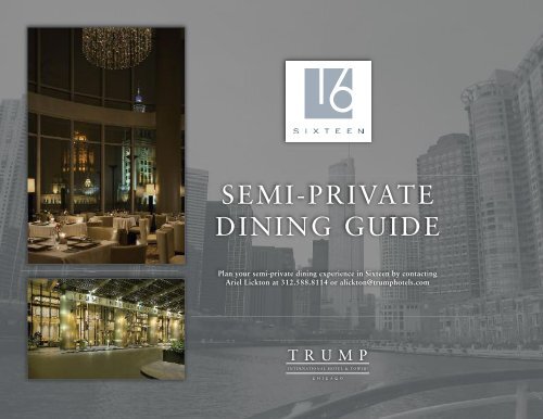 SEMI-PRIVATE DINING GUIDE - Trump Hotel Collection