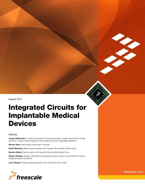 Integrated Circuits for Implantable Medical Devices - Freescale ...