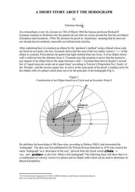 A SHORT STORY ABOUT THE HODOGRAPH