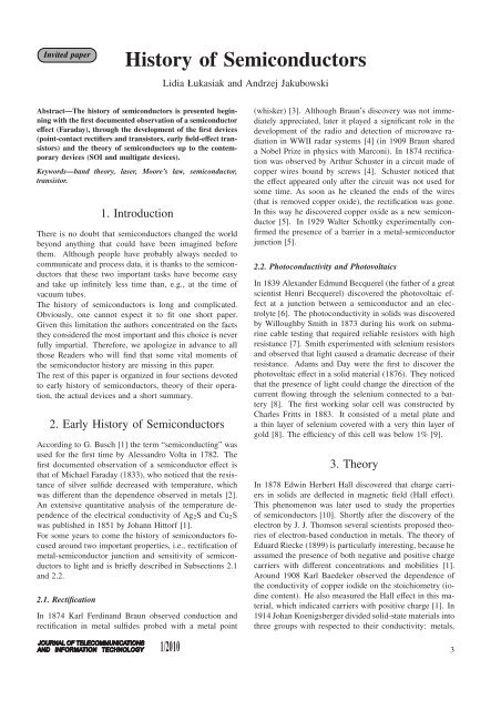 History of Semiconductors