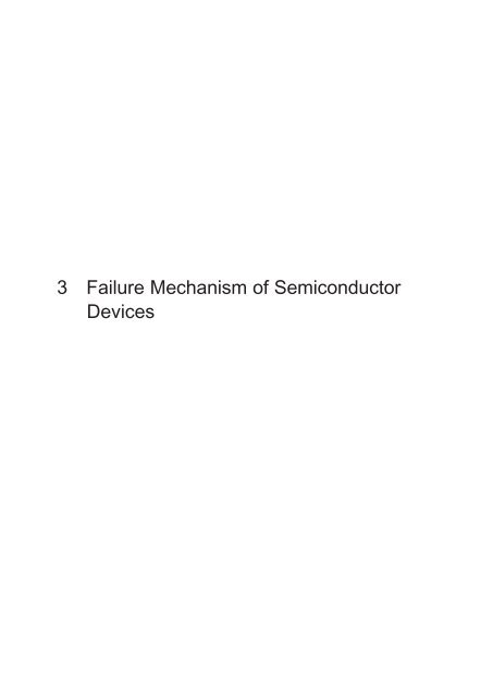 3 Failure Mechanism of Semiconductor Devices