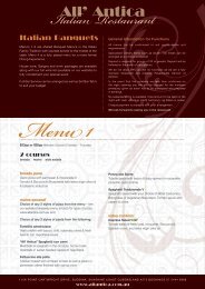 Download our Takeaway menu - All' Antica Italian Restaurant