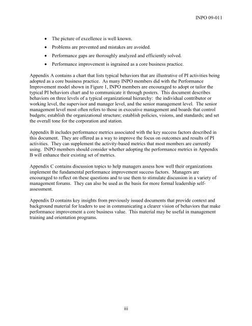 INPO 09-011 The document