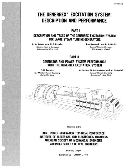 THE GENERREX* EXCITATION SYSTEM ... - GE Energy
