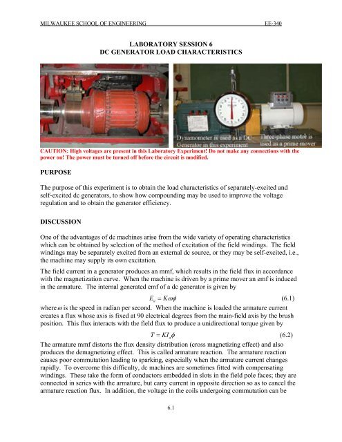 DC generator load characteristics - Educypedia
