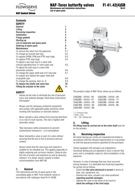 Fi 41.42(4)GB NAF-Torex butterfly valves