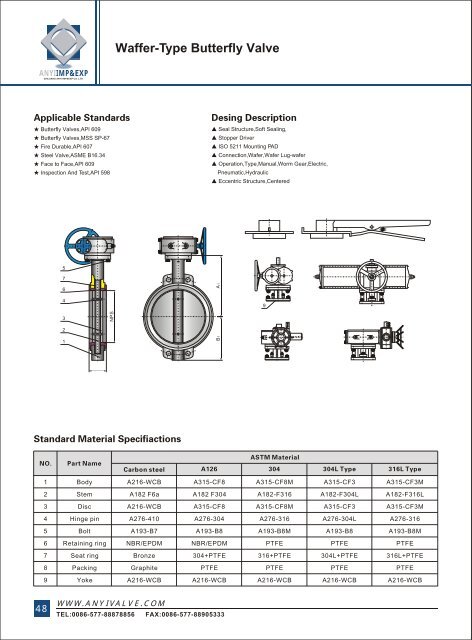Waffer-Type Butterfly Valve - Zhejiang Anyi Import & Export Co., Ltd