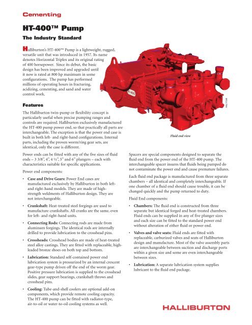 HT-400™ Pump - Halliburton