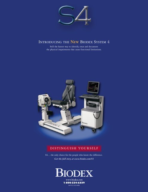 DISTINGUISH YOURSELF - Biodex