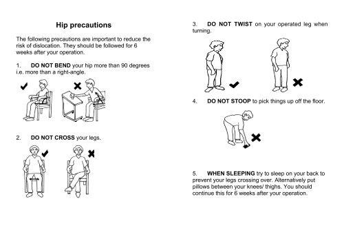 Hip Precautions Tear Sheet Pritchett And Hull, 41% OFF