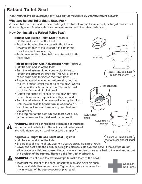Raised Toilet Seat - Canadian Red Cross