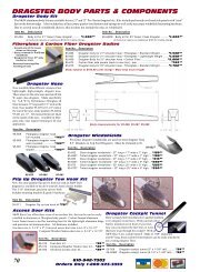 CHASSIS COMPONENTS ROLL BARS ... - Alston Race Cars