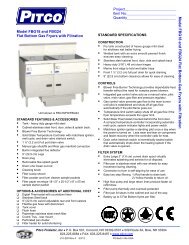 Exploded Parts Manual - Pitco