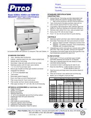 Exploded Parts Manual - Pitco