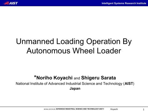 Autonomous Wheel Loader "Yamazumi-4"