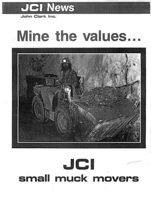 Mine the values JCI - Mining and Environmental Services