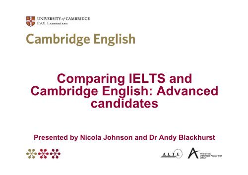 Comparing IELTS and Cambridge English: Advanced ... - UK Naric