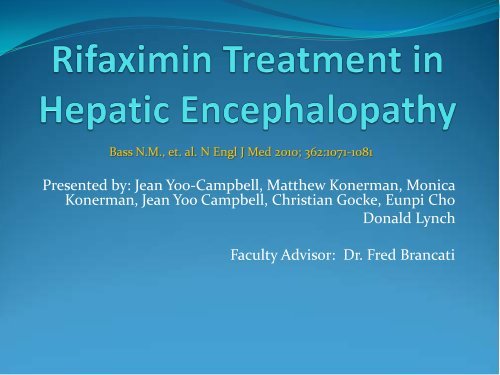 Rifaximin in Hepatic Encephalopathy: Strengths