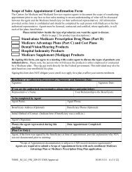 Scope of Sales Appointment Confirmation Form