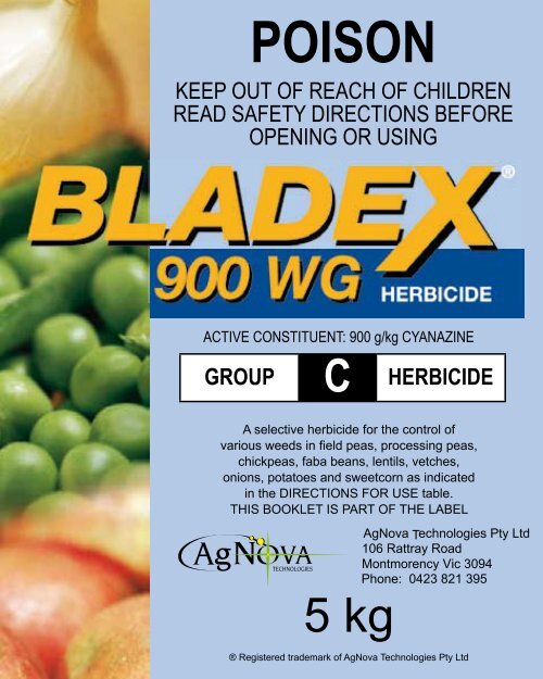Bladex 900WG Herbicide label - HerbiGuide