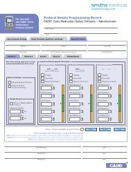 CADD-Legacy® PCA Pump Training Guide - Smiths Medical