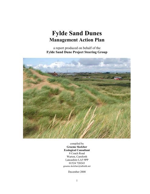 Sand Dunes Management Action Plan - Fylde Borough Council
