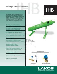PRO-II SERIES SAND MEDIA FILTRATION SYSTEMS Kits ... - Lakos