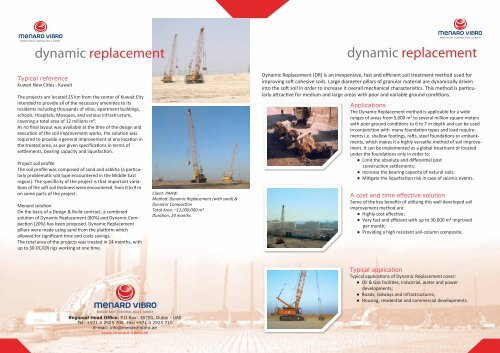 Dynamic Replacement technique - MENARD VIBRO | Middle East