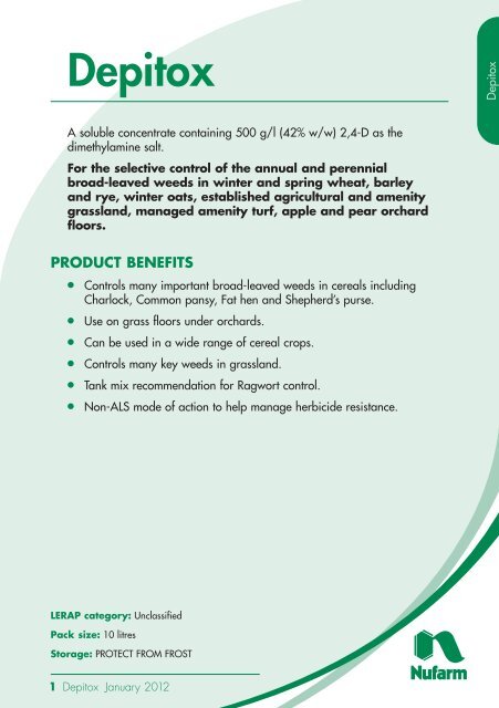Depitox Herbicide Label