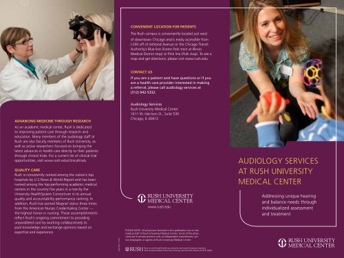 Audiology Clinical Brochure - Rush University Medical Center