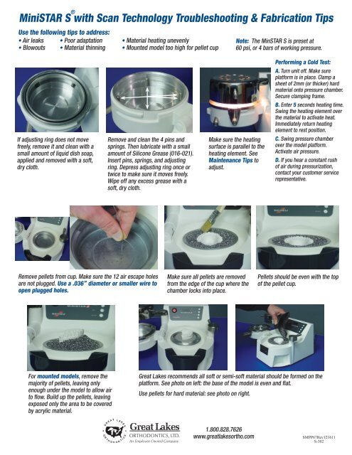 MiniSTAR S Troubleshooting Guide - Great Lakes Orthodontics