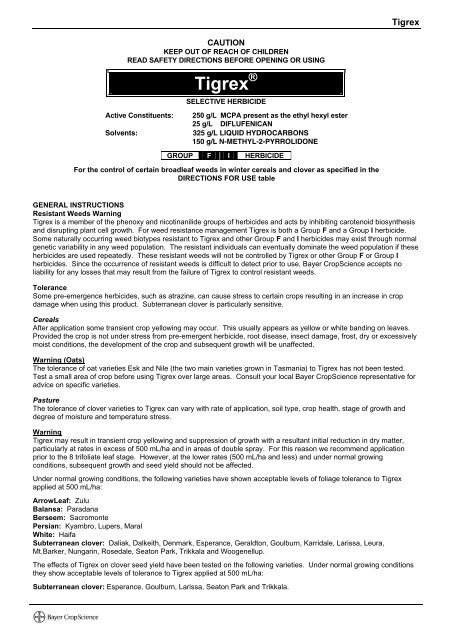 Tigrex - Bayer CropScience