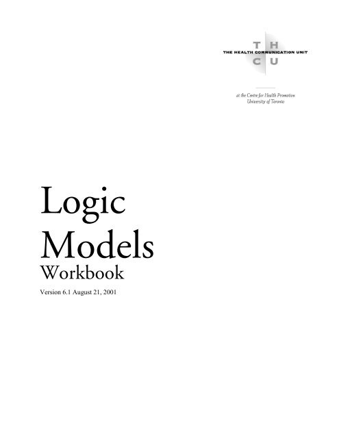 Logic Models - The Health Communication Unit