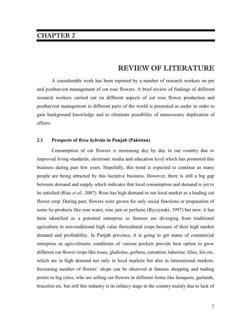 REVIEW OF LITERATURE - Higher Education Commission